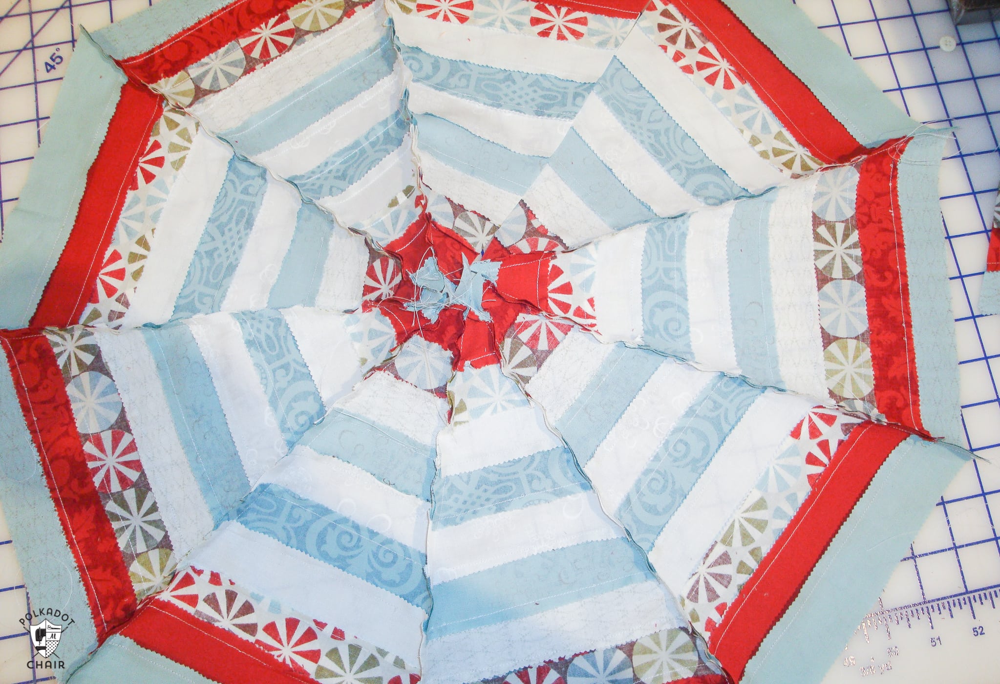 How to Make a Mini Christmas Tree Skirt | Polka Dot Chair