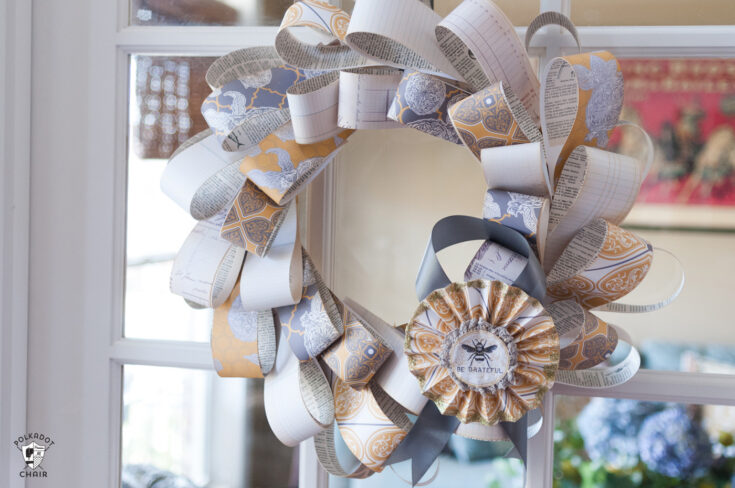 How to Make a Book Page Wreath Perfect for Fall | Polka Dot Chair