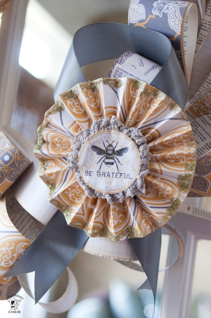 How to Make a Book Page Wreath Perfect for Fall | Polka Dot Chair