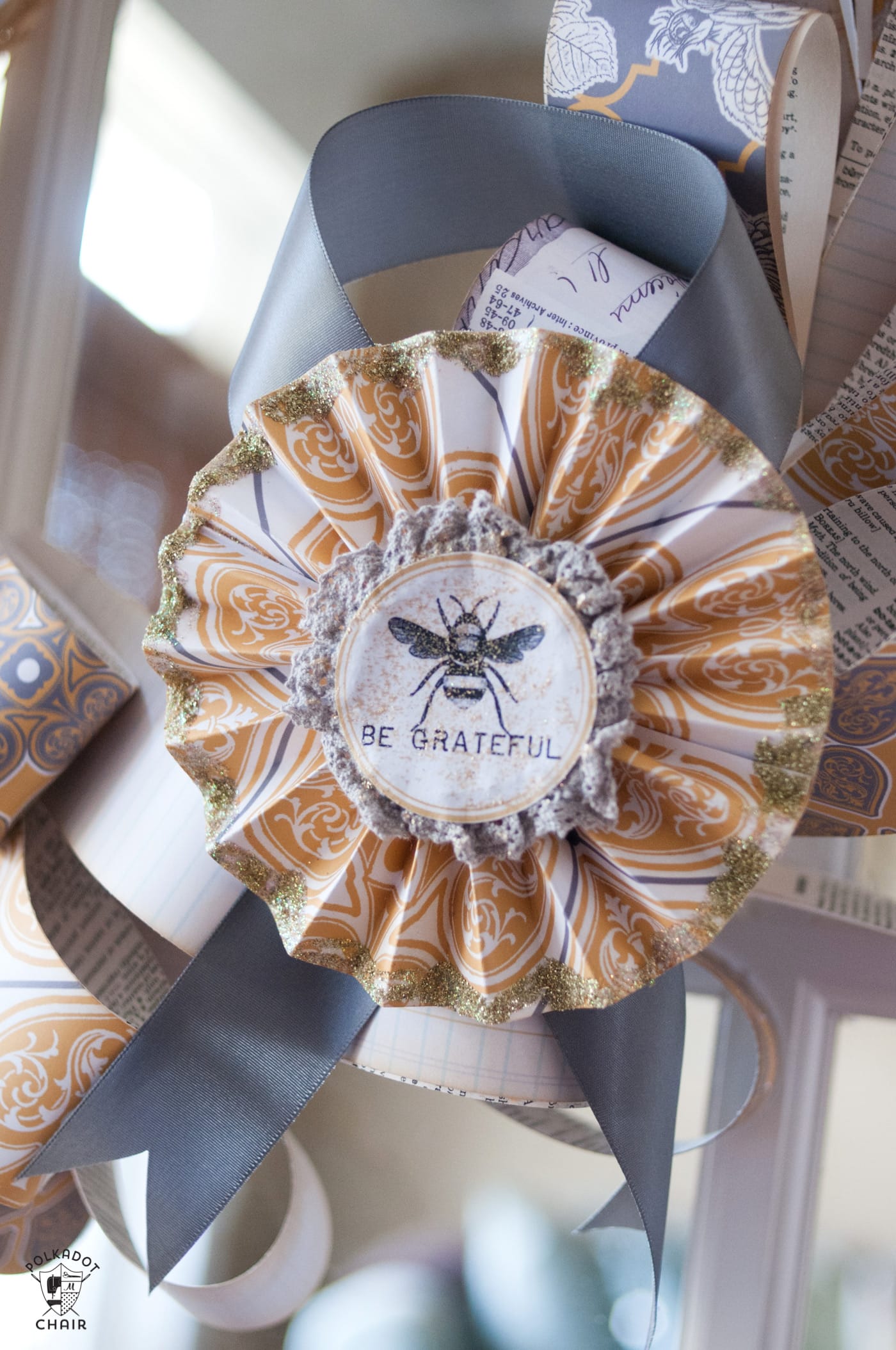 How to Make a Book Page Wreath Perfect for Fall | Polka Dot Chair