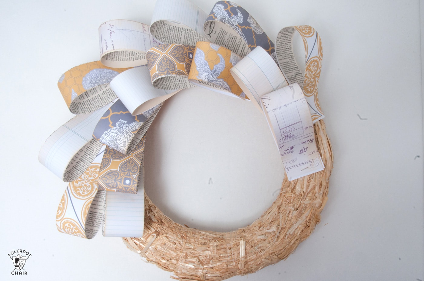 How to Make a Book Page Wreath Perfect for Fall | Polka Dot Chair