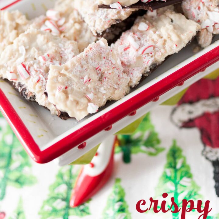 Crispy White Chocolate Peppermint Bark Recipe | Polka Dot Chair