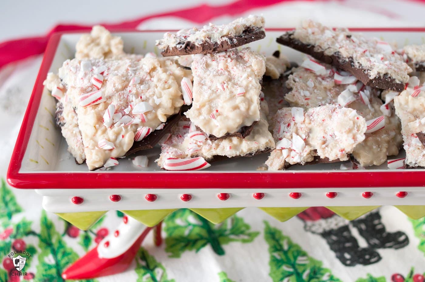 Crispy White Chocolate Peppermint Bark Recipe | Polka Dot Chair