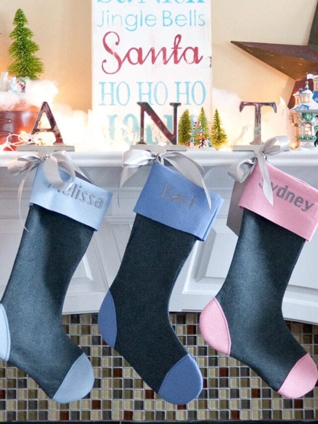 Wool Christmas Stocking Free Pattern & Tutorial Story - The Polka Dot Chair