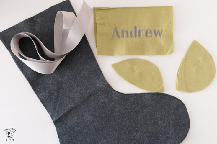 Free Wool Felt Christmas Stocking Pattern | The Polka Dot Chair