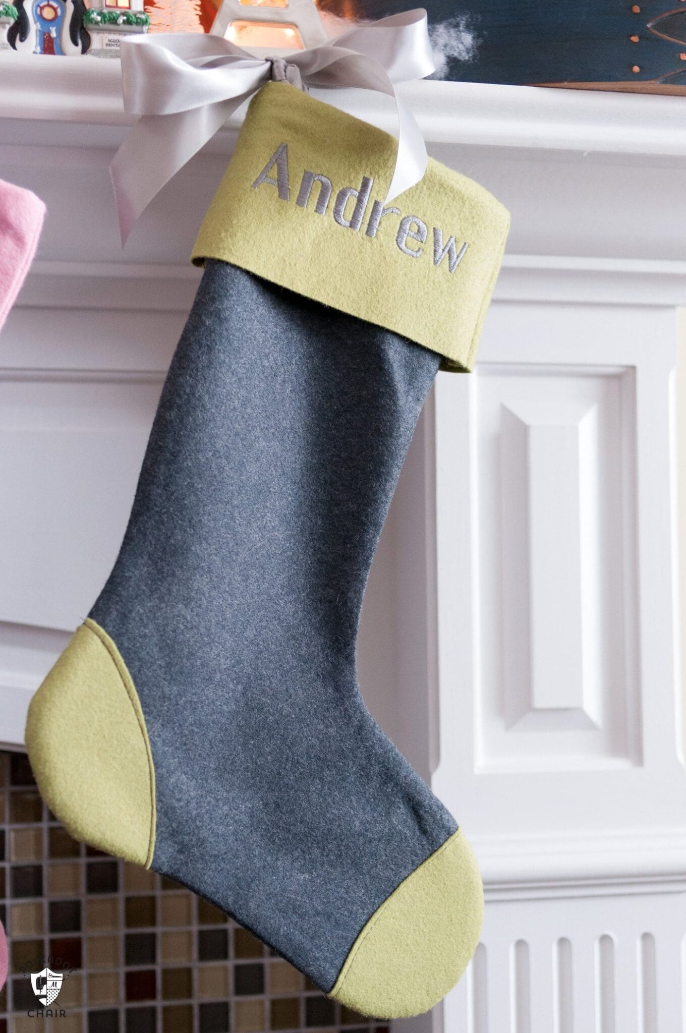 Free Wool Felt Christmas Stocking Pattern | The Polka Dot Chair