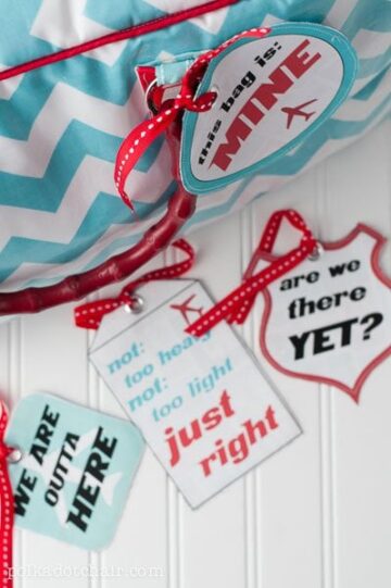 Fun and Cute Luggage Tags, the Polka Dot Chair