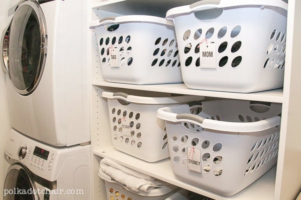 stackable-laundry-room-shelving - The Polka Dot Chair