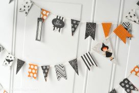 Easy DIY Mini Halloween Banner Tutorial - The Polka Dot Chair