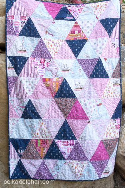 How to make a Simple Triangle Quilt | Polka Dot Chair