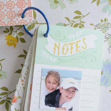 Mini Photo Albums made from Project Life Cards