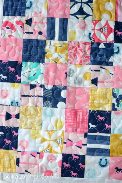 Free Patchwork Doll Quilt Pattern | Polka Dot Chair