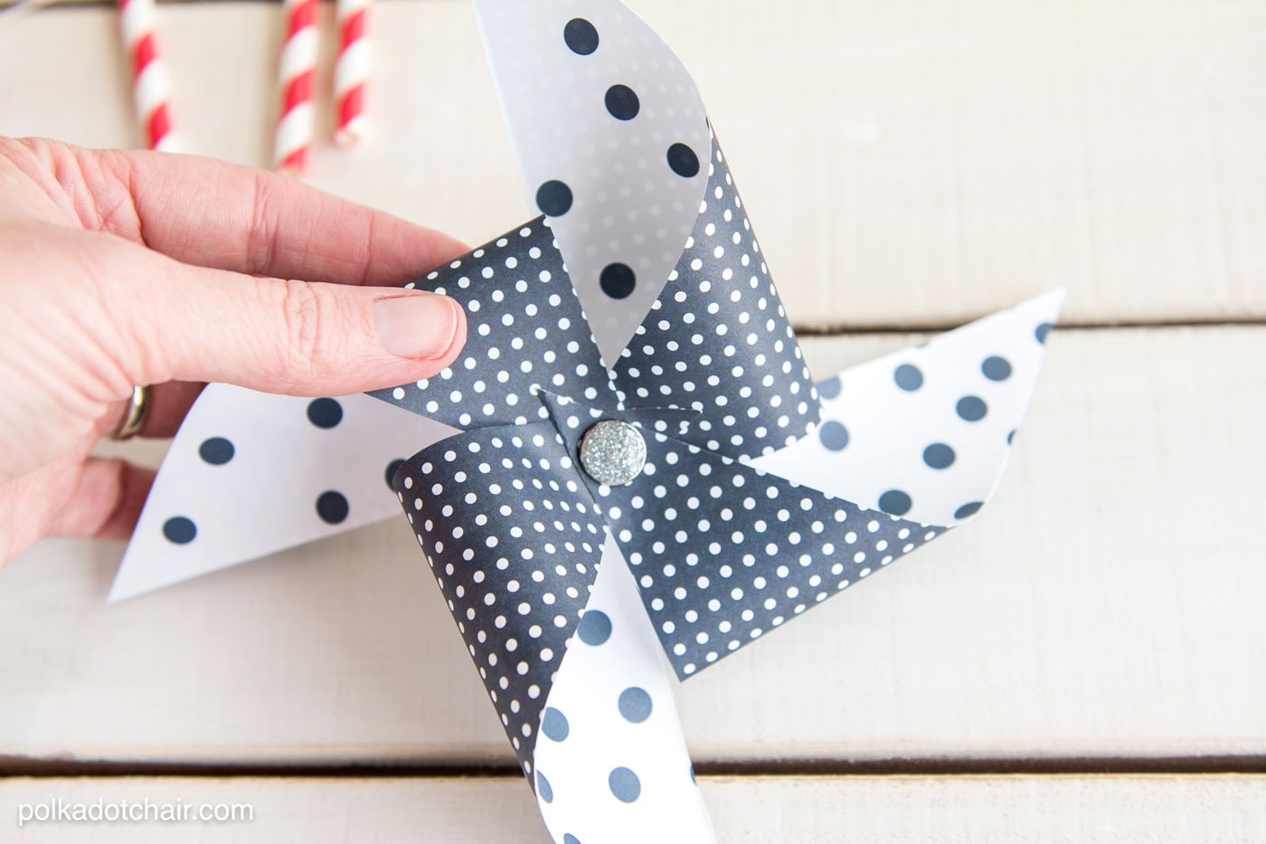 How to Make Paper Pinwheels - The Polka Dot Chair