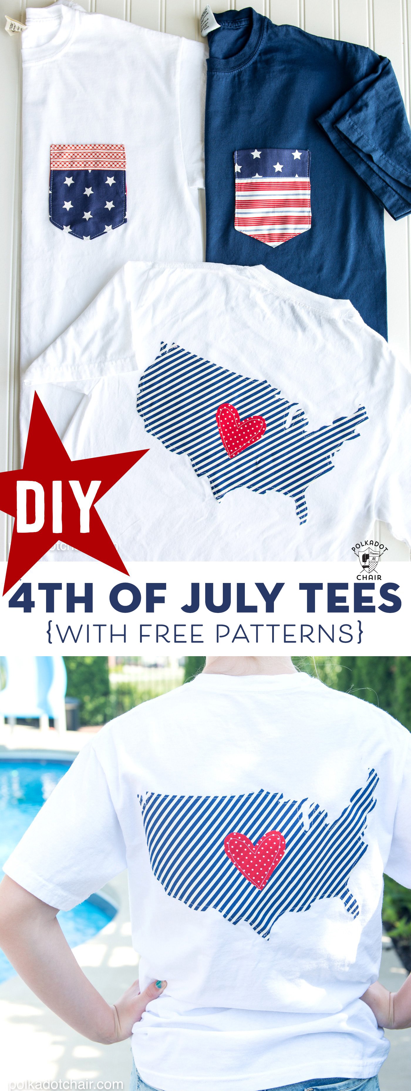 Cute & Easy DIY 4th of July Shirts | Polka Dot Chair