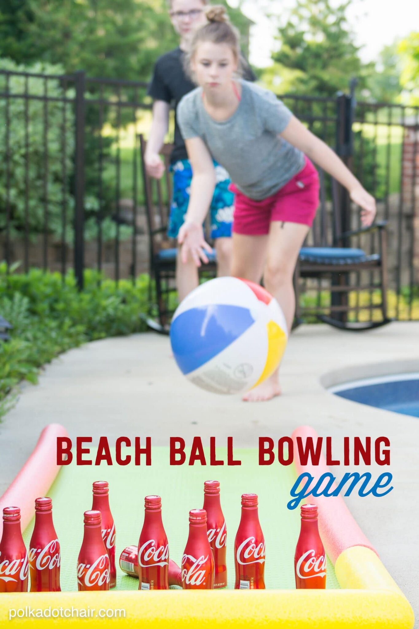 DIY Coke® Bottle Outdoor Bowling Game | Polka Dot Chair