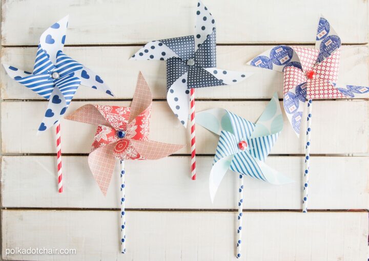How to Make Paper Pinwheels - The Polka Dot Chair