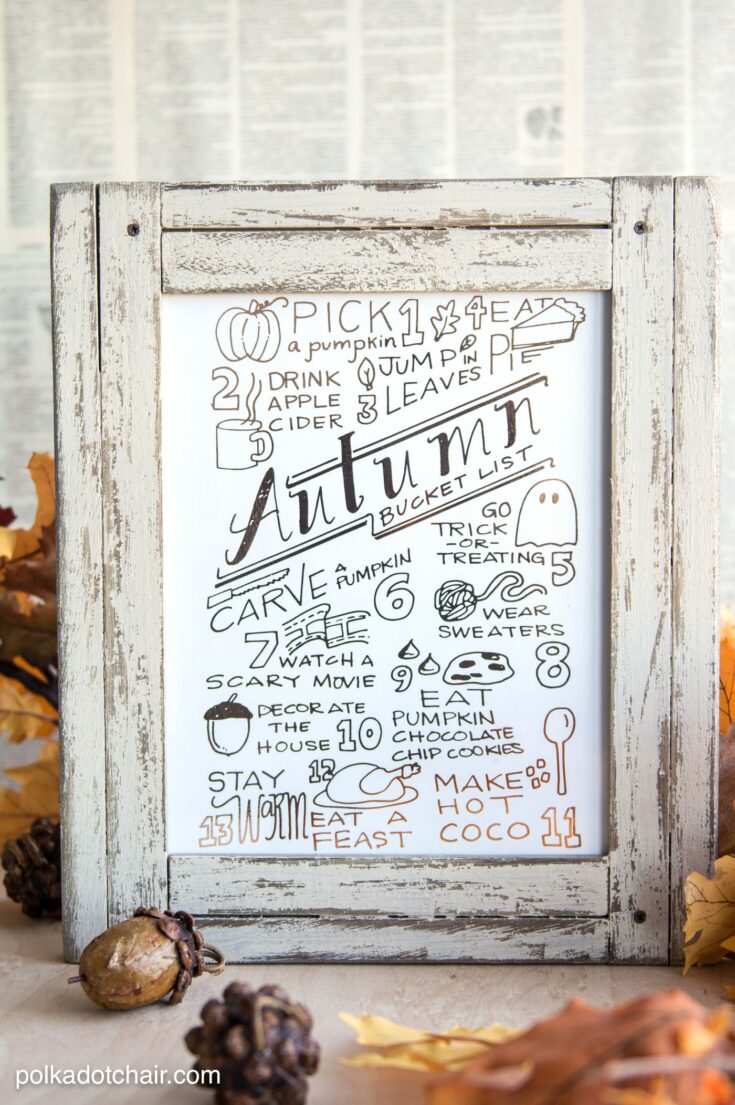 Free Printable Fall & Autumn Bucket List | Polka Dot Chair