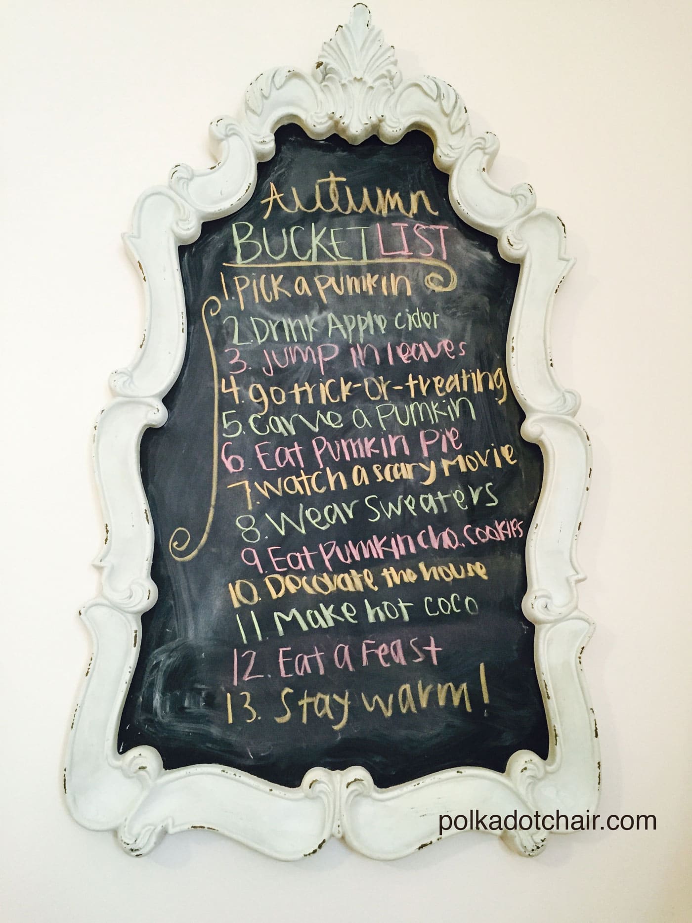 Free Printable Fall & Autumn Bucket List | Polka Dot Chair