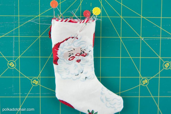 Free Mini Christmas Stocking Sewing Pattern | Polka Dot Chair