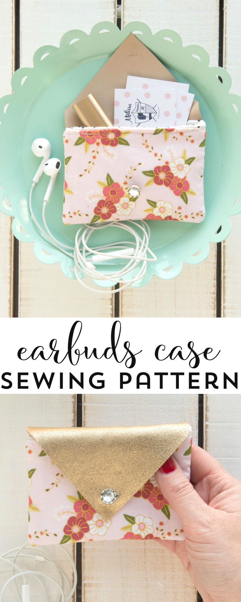 DIY Earbuds Case Sewing Pattern - The Polka Dot Chair