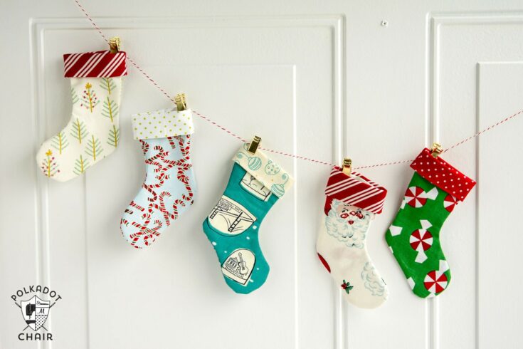 Free Mini Christmas Stocking Sewing Pattern | Polka Dot Chair