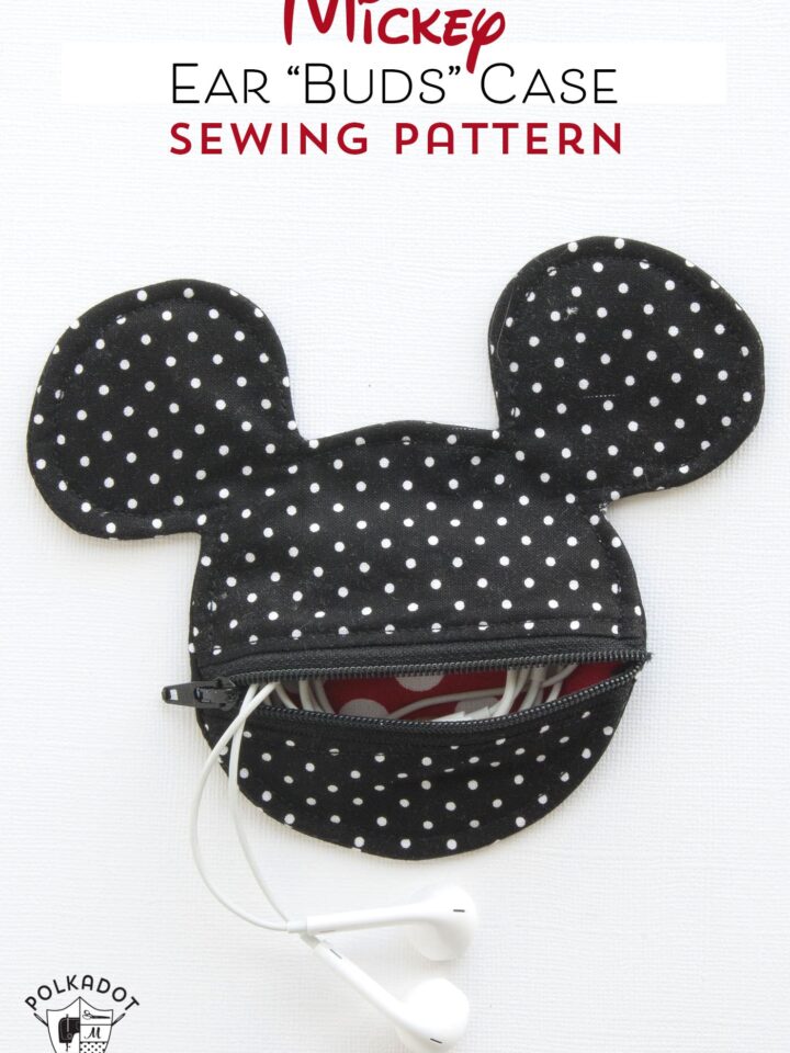 DIY Earbuds Case Sewing Pattern - The Polka Dot Chair
