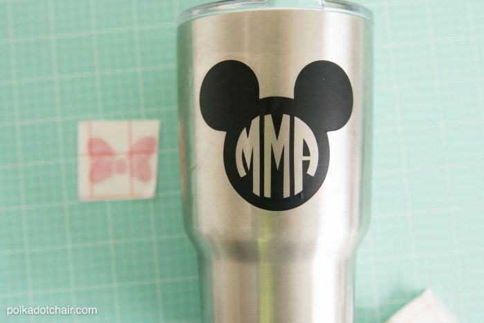 How to Personlaize a Yeti Tumbler with a Disney Monogram