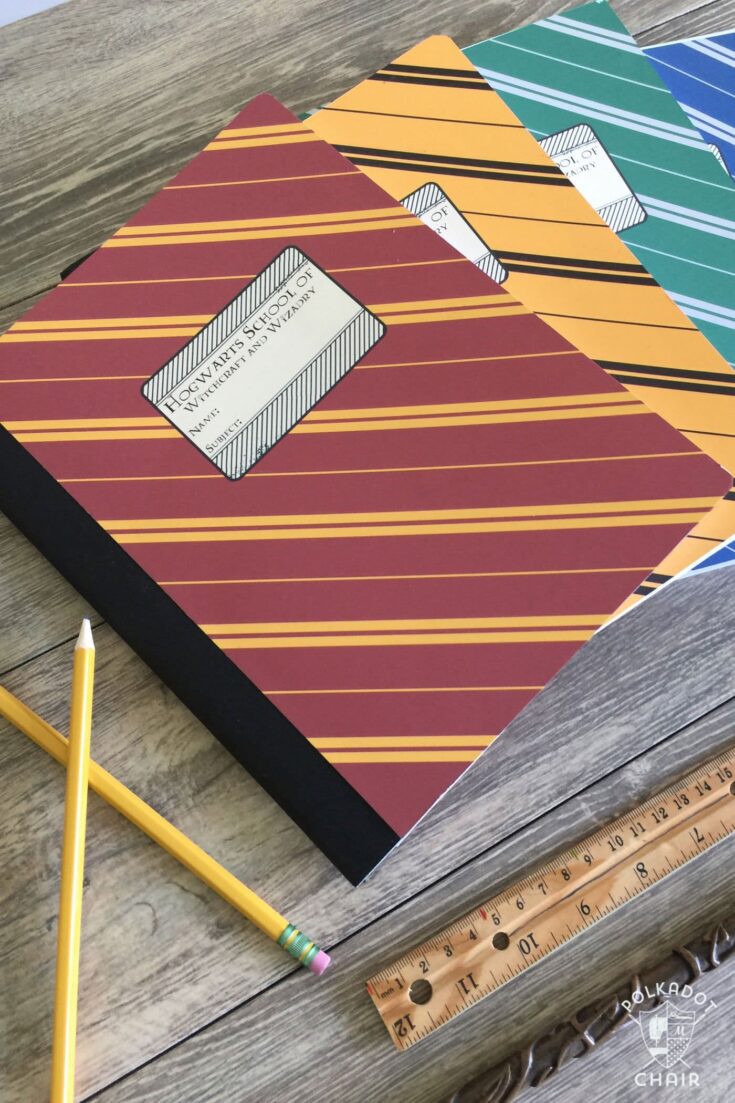 DIY Hogwarts Inspired Notebooks; a Harry Potter Craft Idea