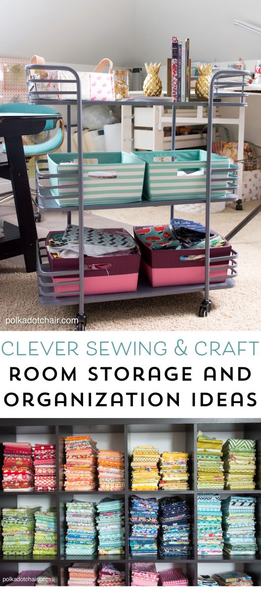 Cute & Clever Sewing Room Organization Ideas - The Polka Dot Chair