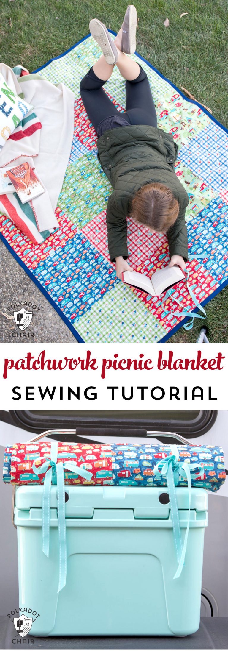 Waterproof Patchwork Picnic Blanket Pattern - The Polka Dot Chair