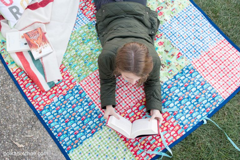 Waterproof Patchwork Picnic Blanket Pattern - The Polka Dot Chair