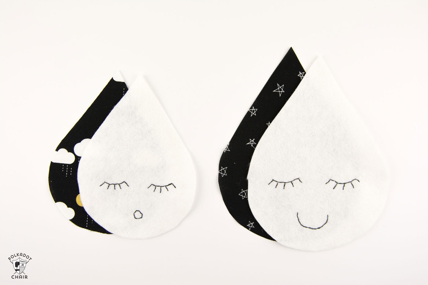 Sleepy Raindrops: A Free Softie Toy Sewing Pattern - The Polka Dot Chair