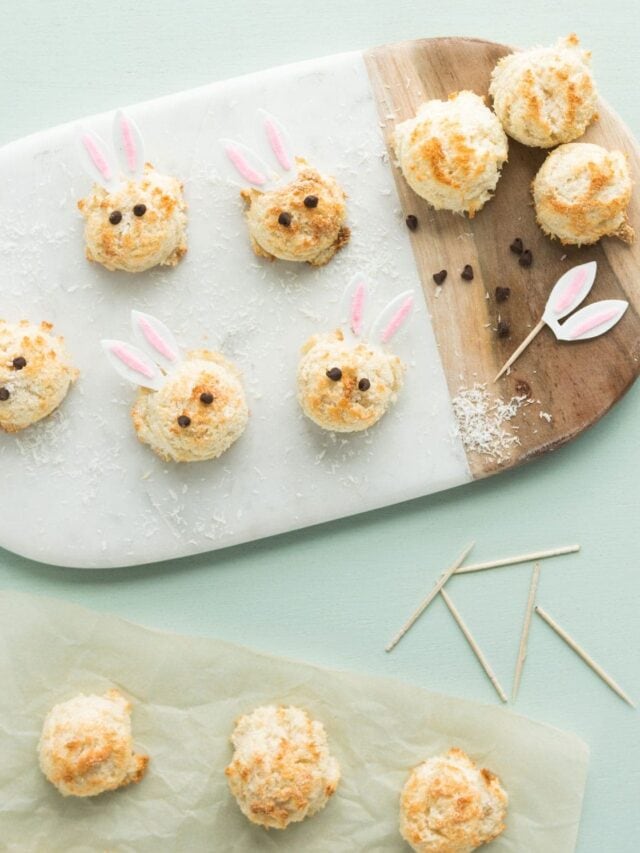 Easter Bunny Sugar-Free Coconut Macaroon Recipe Story - The Polka Dot Chair