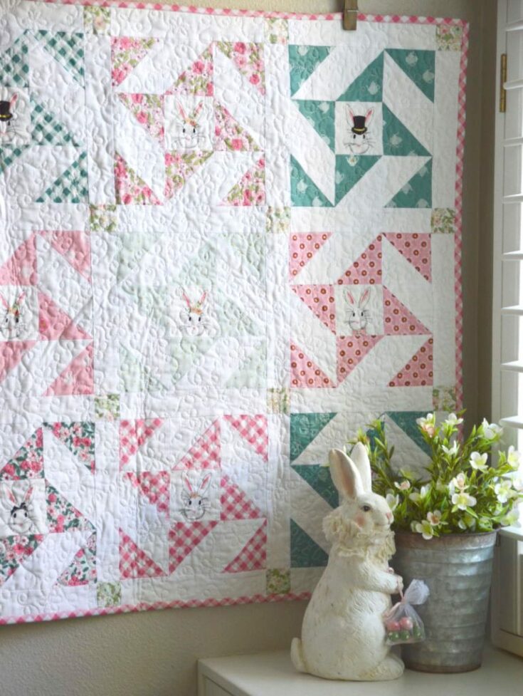Free Turnstile Block Baby Quilt Pattern | Polka Dot Chair