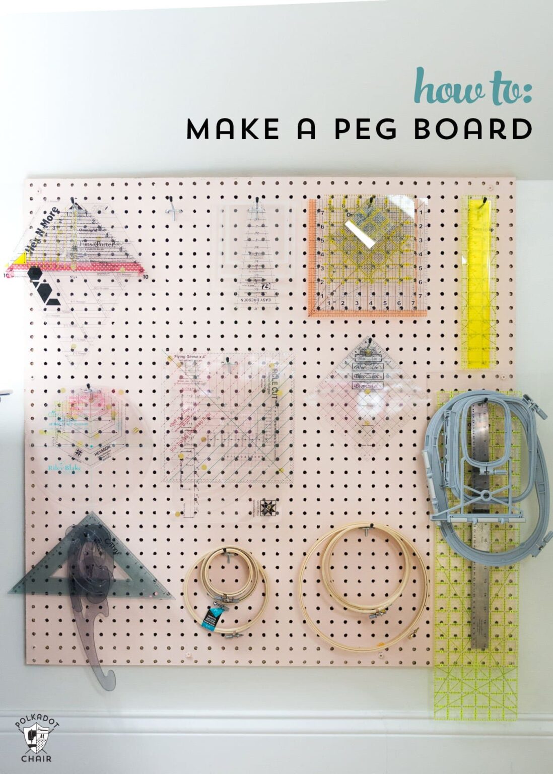 How to Make a Pegboard for Your Sewing Room - The Polka Dot Chair