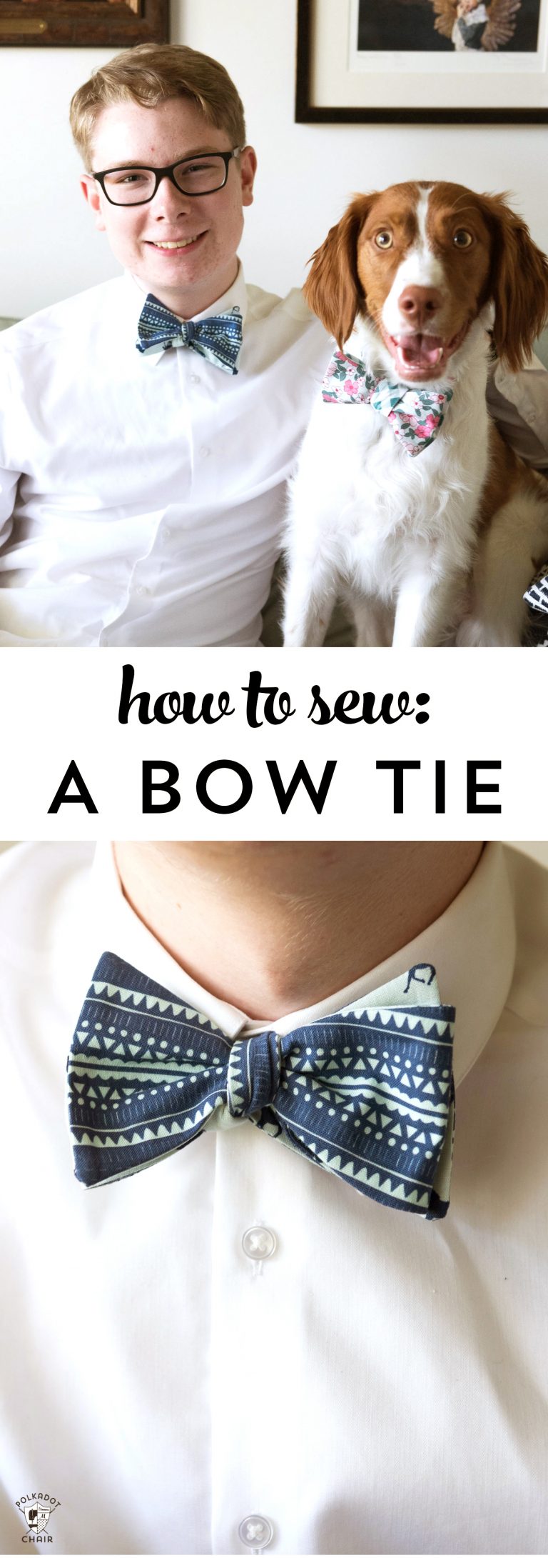 How to Make a Bow Tie That Ties! - The Polka Dot Chair