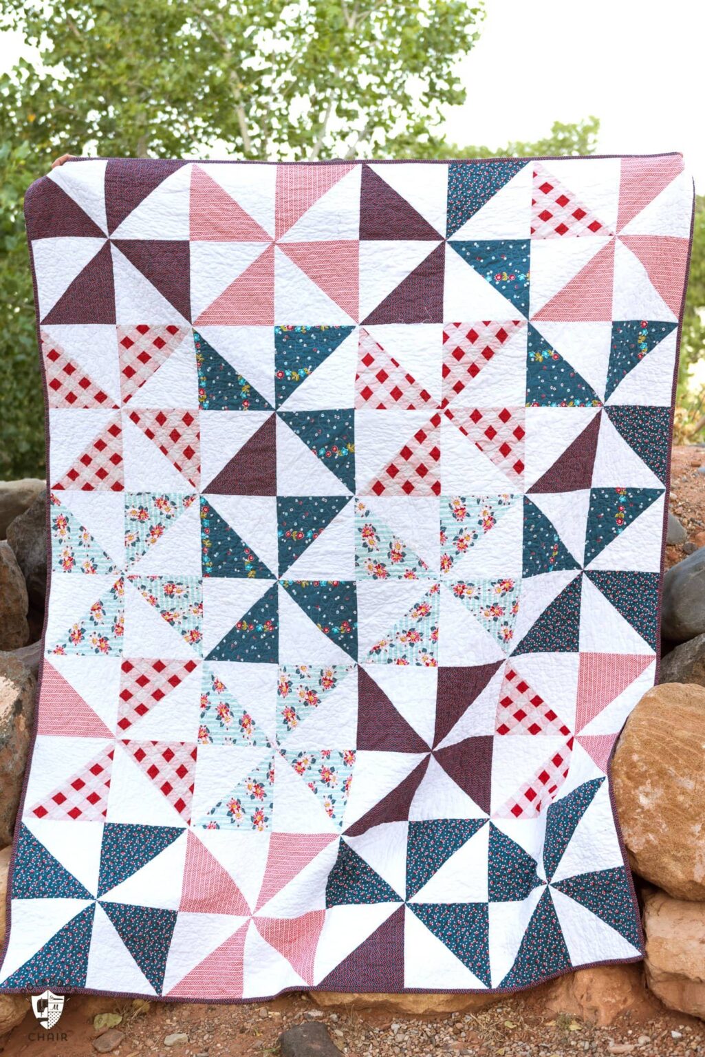 Half Square Triangle Quilt Layouts & Free Baby Quilt Pattern | Polka ...
