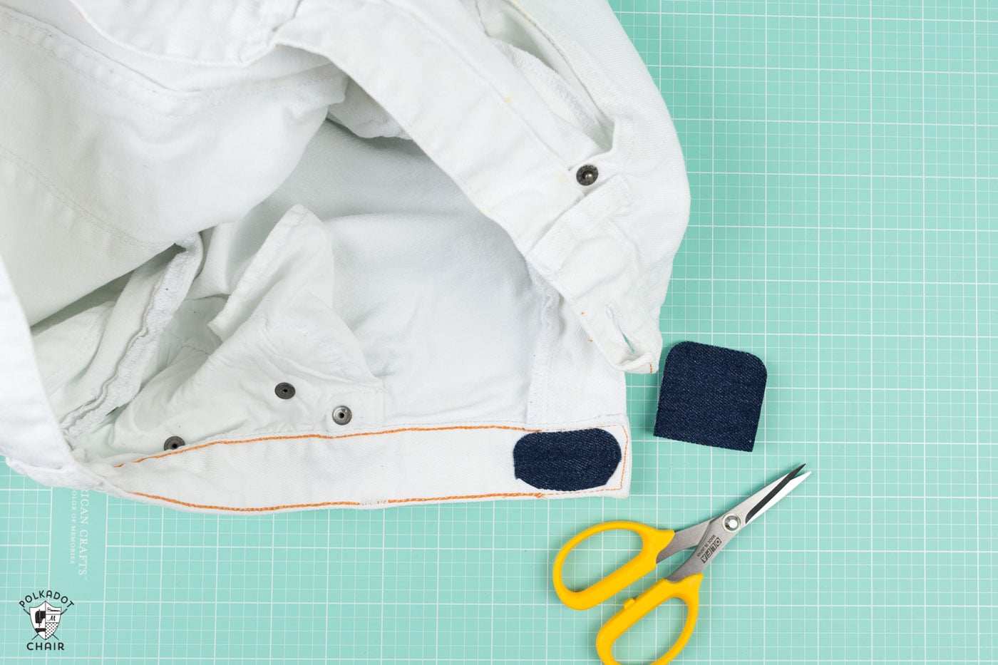 How to Fix a Broken Jeans Button - The Polka Dot Chair