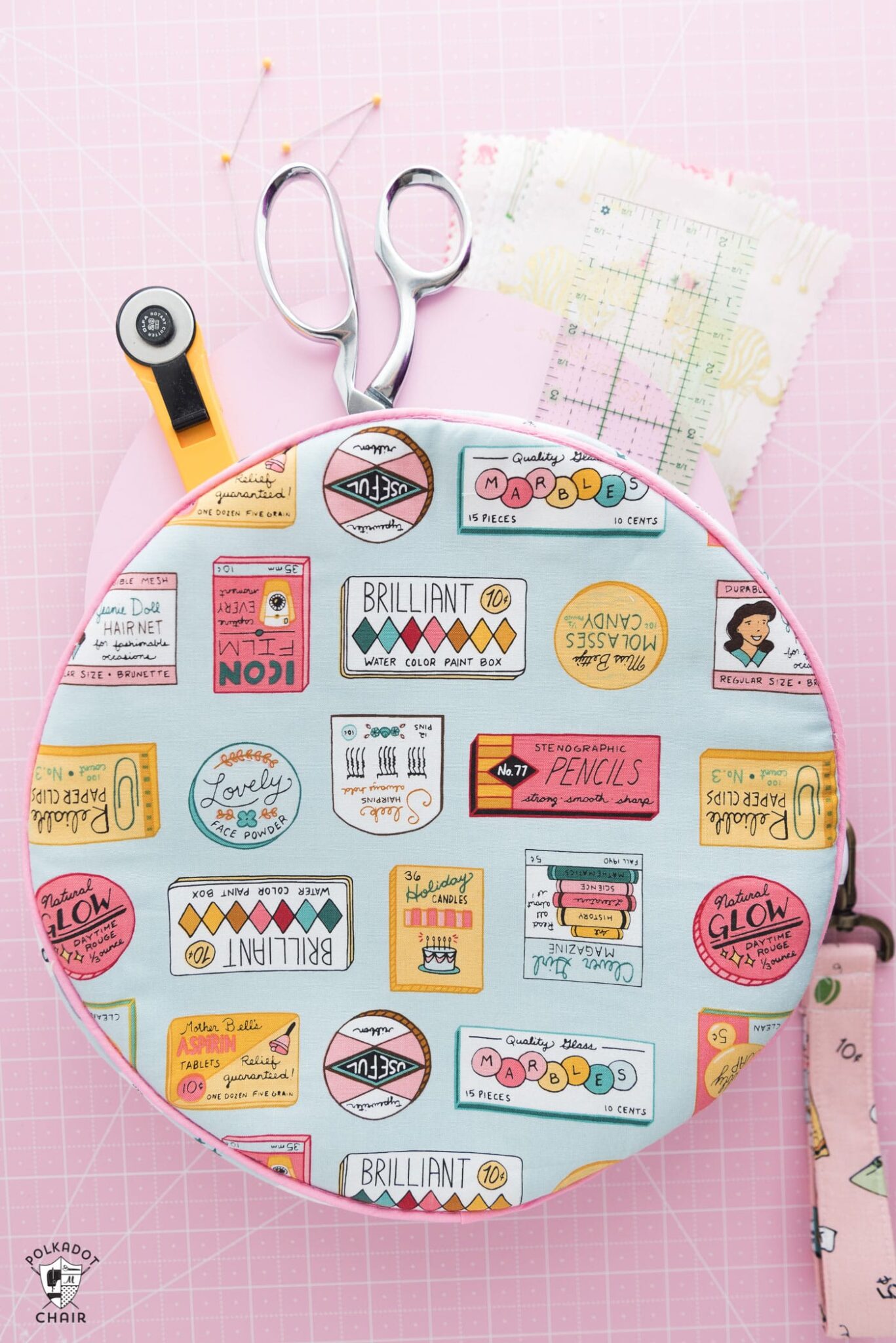 Free Padded iPad Case Sewing Pattern - The Polka Dot Chair
