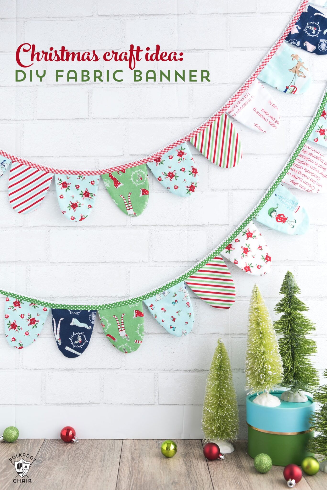 DIY Scallop Fabric Banner; a Cricut Project - The Polka Dot Chair
