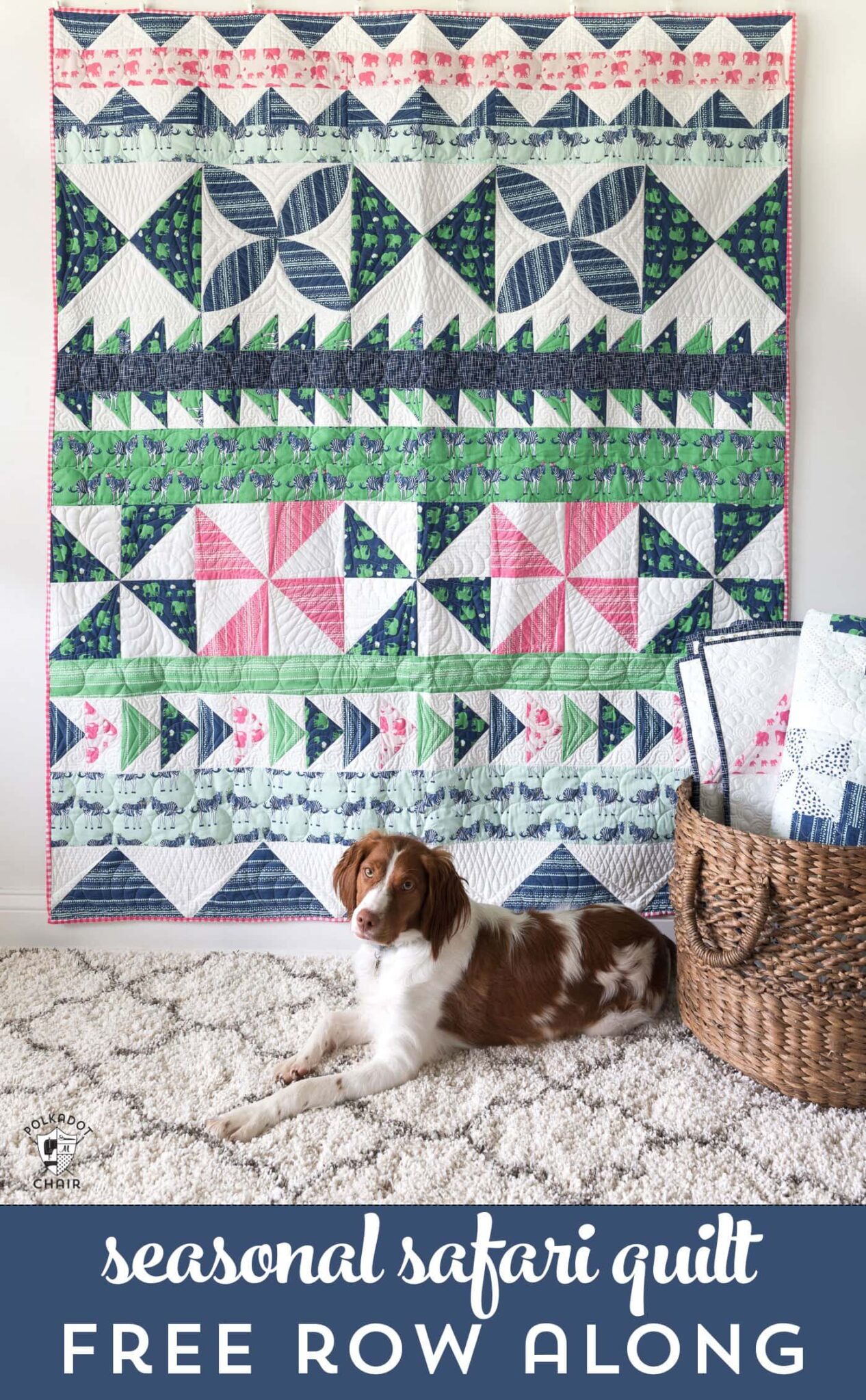 Seasonal Safari; a Free Quilt Row Along - The Polka Dot Chair