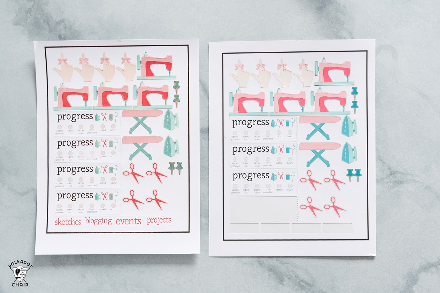 How to make a Planner and Create Printable Stickers - The Polka Dot Chair