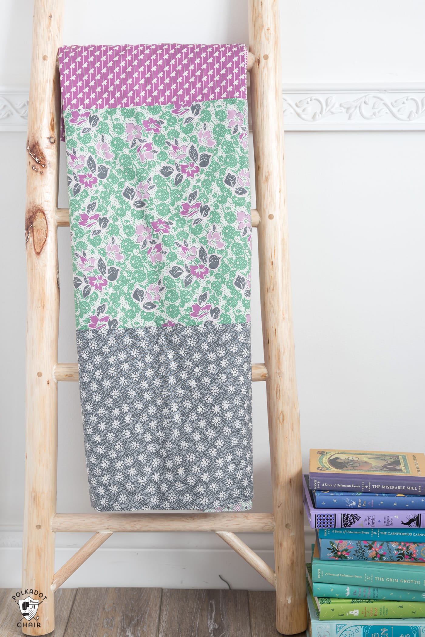 Self-Binding Minky Baby Blanket Tutorial - The Polka Dot Chair