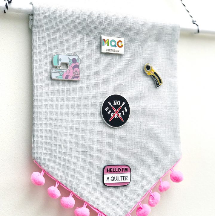 DIY Enamel Pin Banner Sewing Tutorial - The Polka Dot Chair