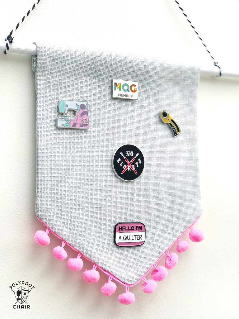 DIY Enamel Pin Banner Sewing Tutorial - The Polka Dot Chair