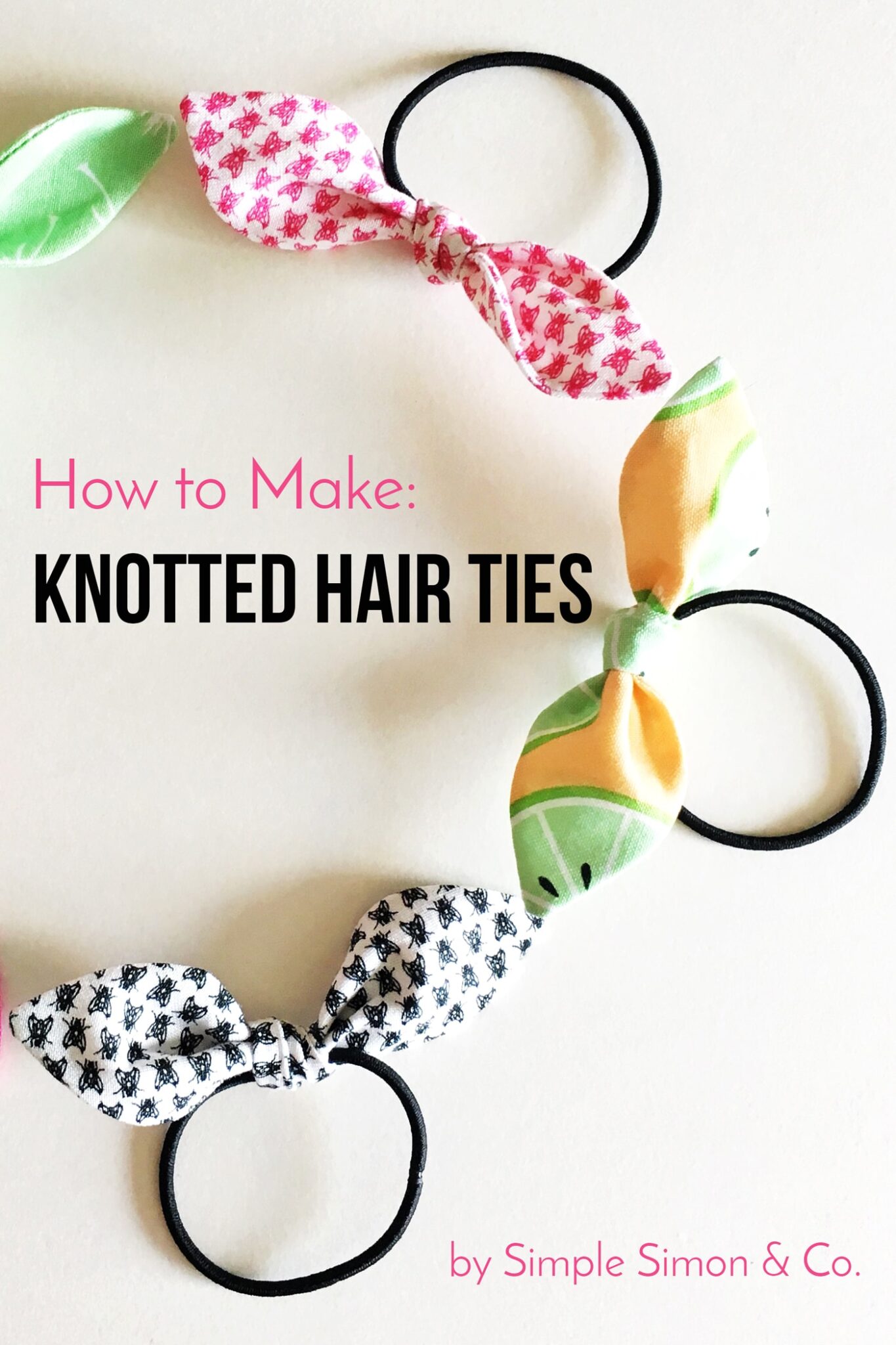 How to Make Knotted Hair Ties in 2 Sizes - The Polka Dot Chair