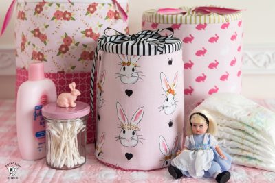 DIY Fabric Storage Bins Sewing Pattern - The Polka Dot Chair
