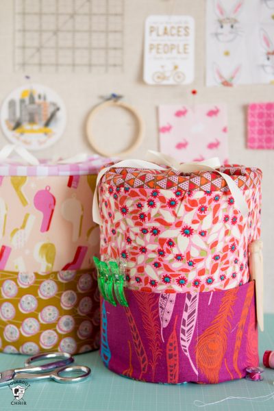 DIY Fabric Storage Bins Sewing Pattern - The Polka Dot Chair