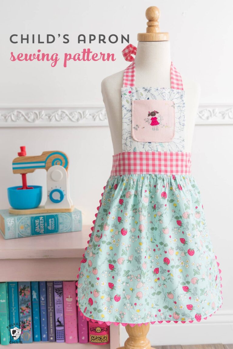 How to Sew Kids Aprons, a free Child's Apron Pattern | Polka Dot Chair