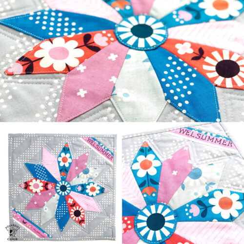 Free Mini Quilt Pattern, Dresden Plate Quilt - The Polka Dot Chair